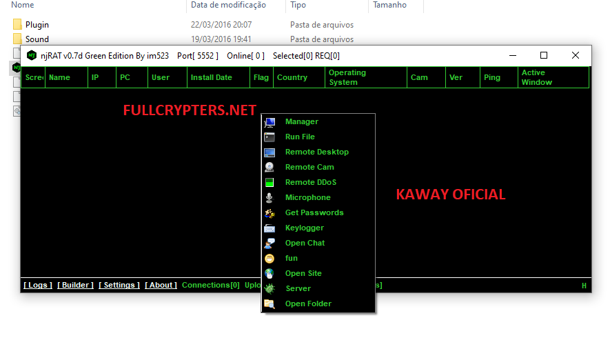 njRAT v0.7d Green Edition By im523 - FULL CRYPTERS